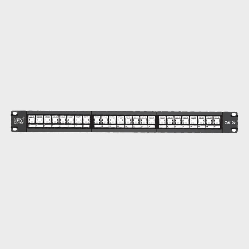 MX 24 Port CAT5E Patch Panel with IO Without Shutter & with Cable ...
