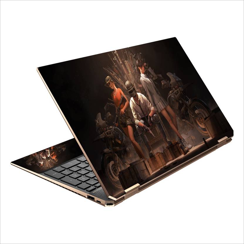 crowntrendz Laptop Skin Pubg Finish Adhesive Vinyl HD Print Laptop Skin ...
