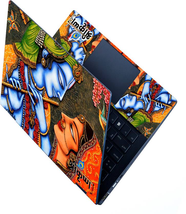 STICKER PRO Full Panel Laptop Skin For 15.6 inch Laptop - Krishna Radha ...
