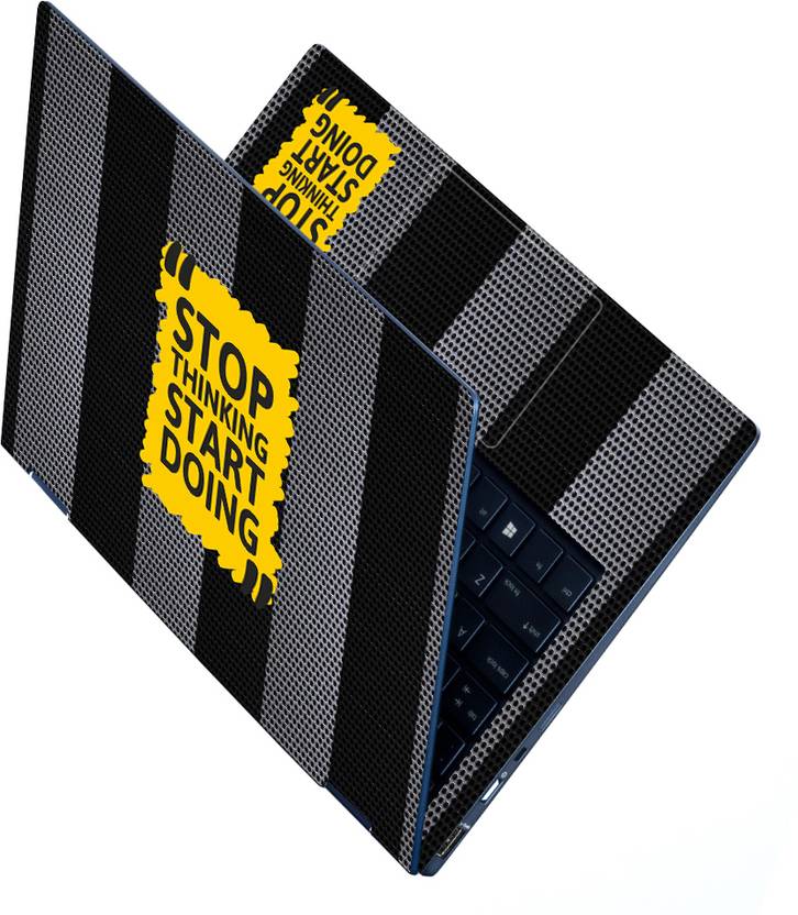 Sticker Pro Full Body Laptop Skin For 156 Inch Stop Thinking Black