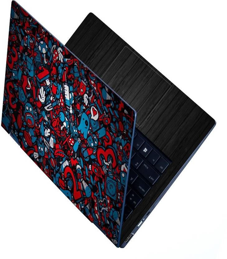 dzazner Full Body Laptop Skin Sticker For 14 to 15.6 inch Laptop - Red ...