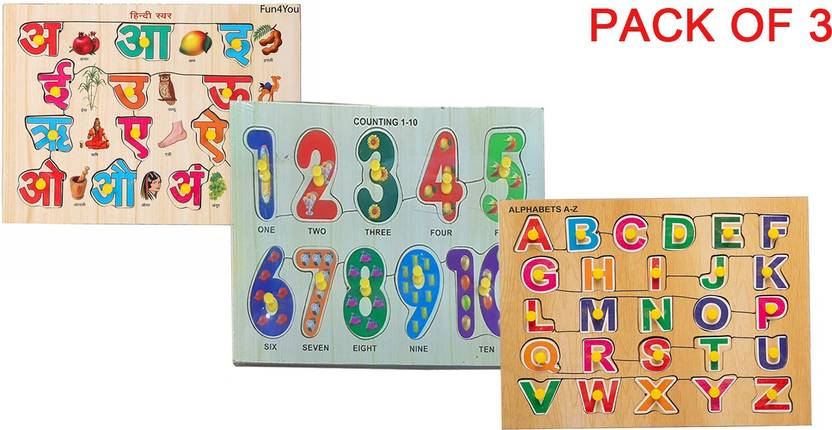 AMUSING Top Selling A to Z Alphabets, 1 to 10 Counting, Hindi swar with ...
