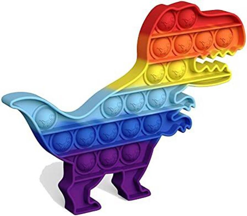 ADL DINOSAUR POPIT FIDGET SENSORY TOY STRESS RELIEF SILLICONE PRESSURE ...