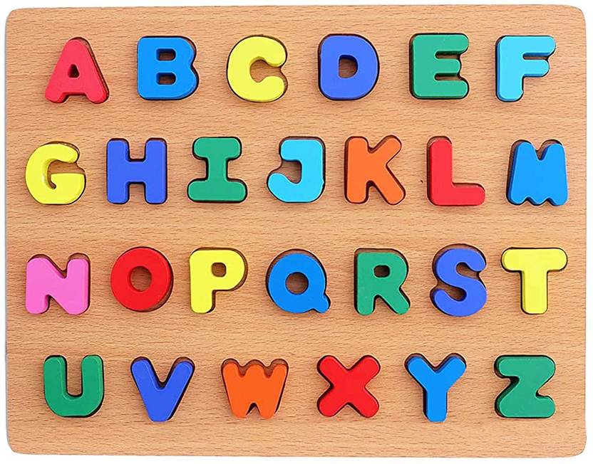 rkv lattus Wooden ABCD Blocks for Kids 3 Years Alphabets for Kids ...