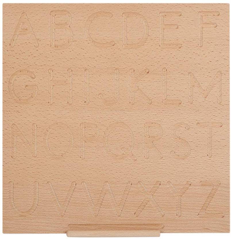 HIGHSEAS Alphabet Trace Board Wooden Letter Tracing Board ABC Writing ...