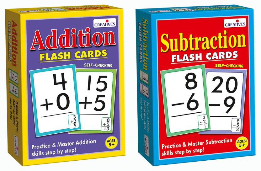 CREATIVE'S Math's Flash Cards - Addition & Subtraction Price in India ...