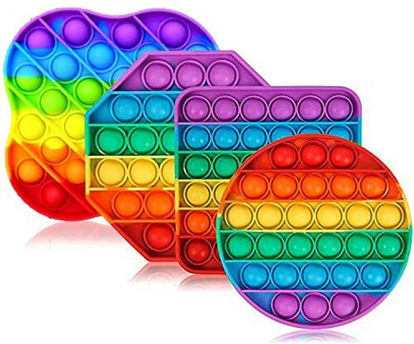 Shopeleven poppit Fidget Toy, Rainbow pop it, Push pop Bubble Fidget ...
