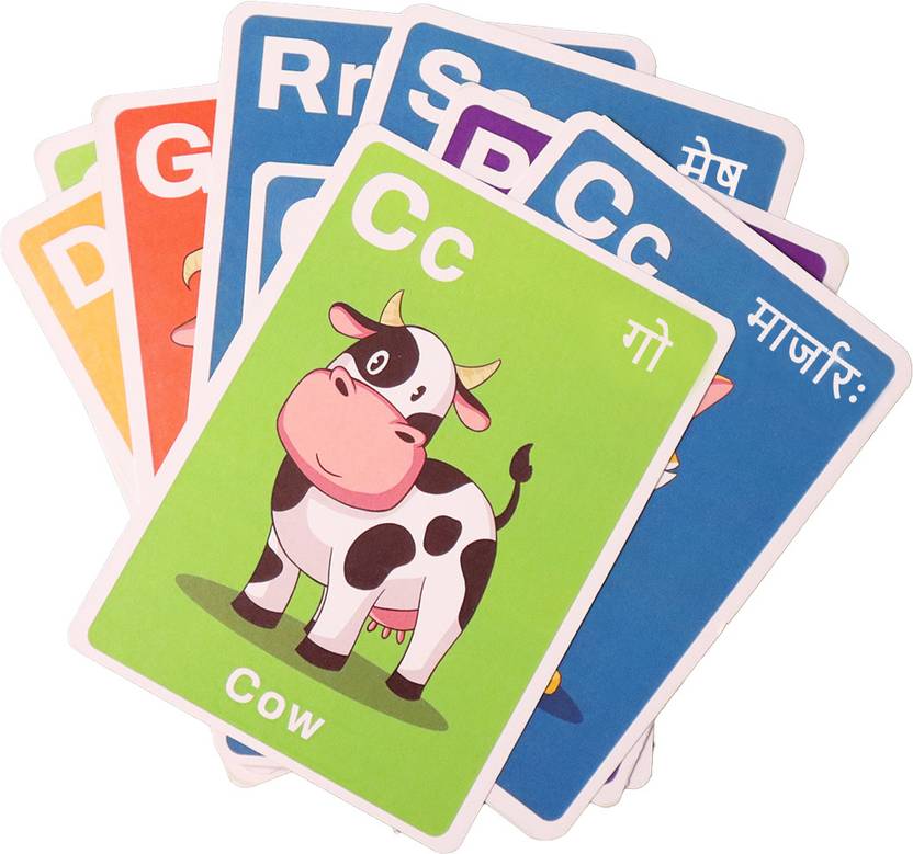 Leela Comics English & Sanskrit Flash Cards - Set of 12 Farm Animal ...