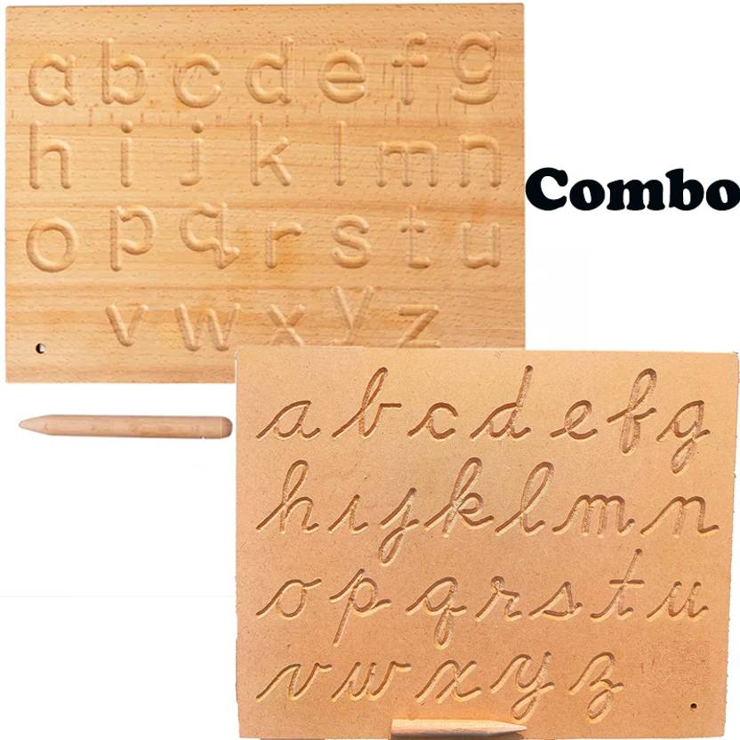 Plus Shine Combo Small ABC Tracing Board+ Cursive Alphabet Writing ...
