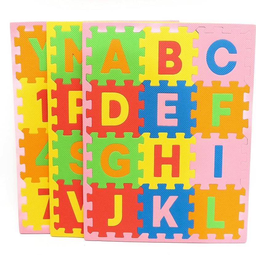 Gold Leaf Alphabet Blocks Puzzel Foam Interlocking Learning Alphabet ...