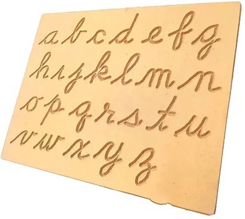 Plus Shine Wooden Small Lower Case Alphabet Cursive Practice Tracing ...