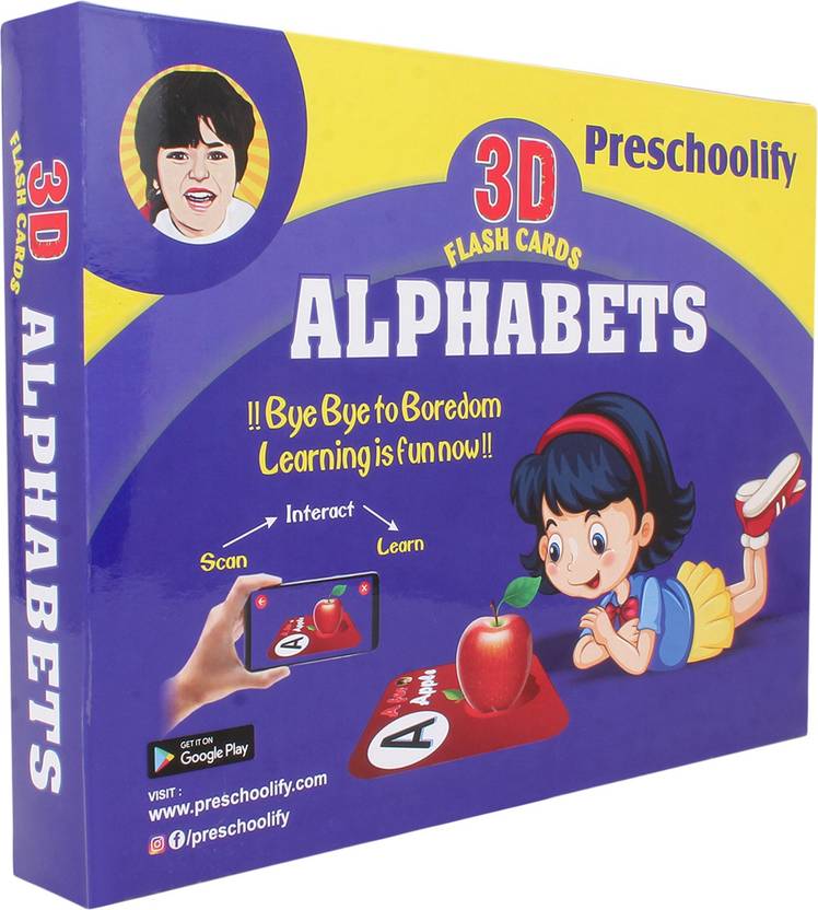 Preschoolify Alphabets 3D Flash Cards for Kids/Toddlers Augmented ...
