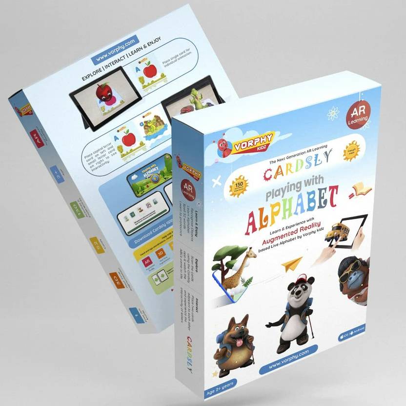 vorphy CARDSLY AR English Alphabet Flashcard for kids | Games & Toys ...
