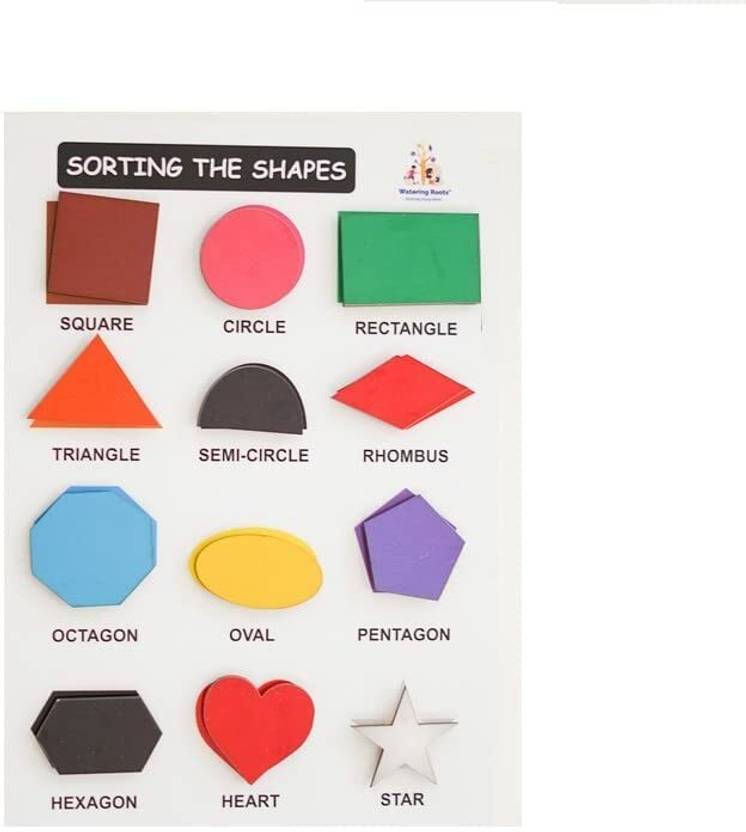 Watering Roots Sorting Shapes (M.D.F), Velcro Based Kids Learning ...