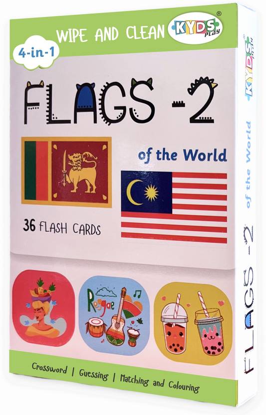 Kyds Play Flags 2 of the World - Wipe & Clean Activity Flash Cards for Kids Price in India - Buy ...
