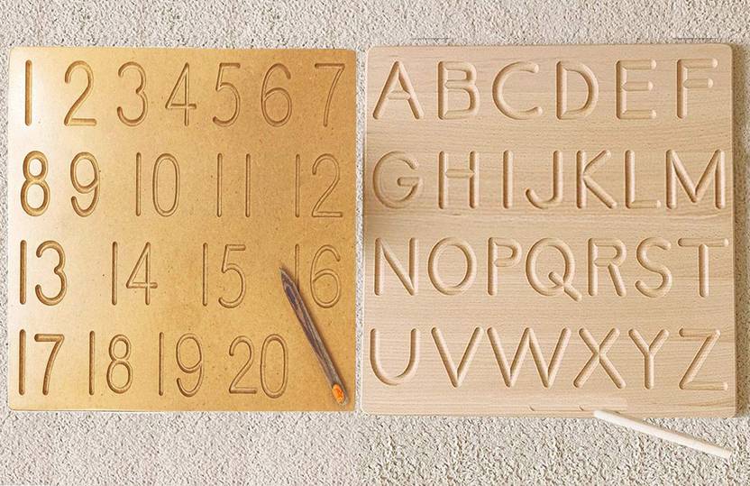 SHALAFI Wooden ABC Learn Practice Writing Slates Learning Counting ...