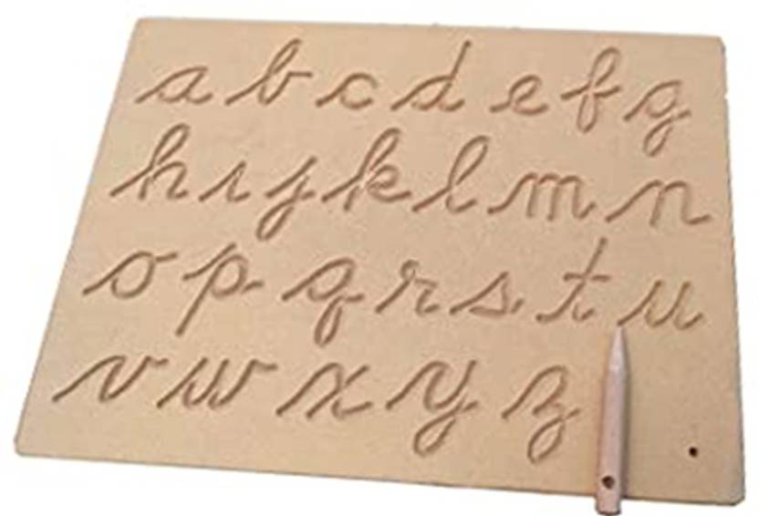 SHALAFI Learning Education Alphabet Board&Puzzle Slate Small Cursive ...