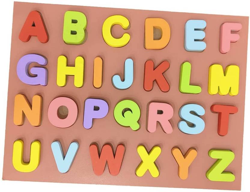 DECORICA ENTERPRISES Wooden ABCD Blocks for Kids 3 Years Alphabets for ...
