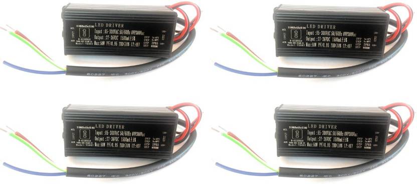 InkOcean 50W Power Supply IP65 1500mA LED Driver 85-380V AC (Grey ...