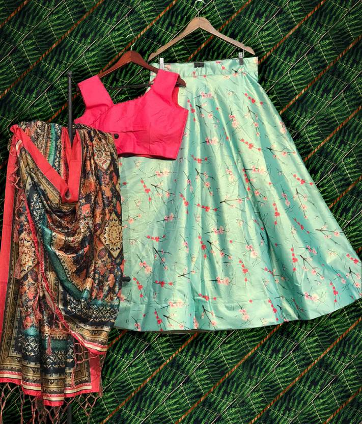 KAHIRAA WHOLETEX Printed Semi Stitched Lehenga Choli - Buy KAHIRAA ...