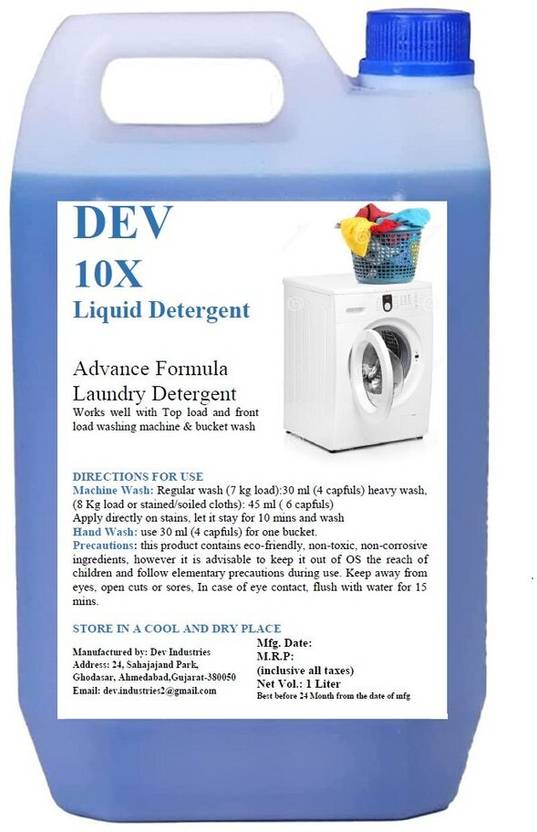 Dev 10X Liquid Detergent Advance Formula Laundry Detergent Fresh Liquid ...