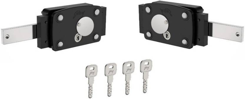 Godrej Ultra side shutter pack of 2 with 4 common keys Lock - Buy ...