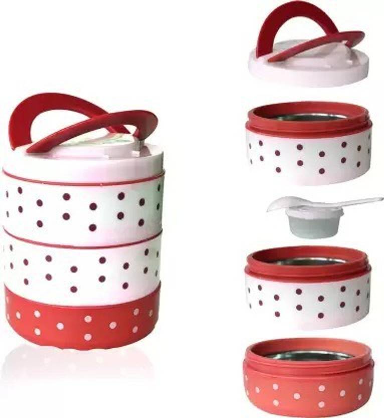 Flipkart.com | hurrio Plastic Leak Proof 3 Layer Small Lunch Tiffin BoX ...