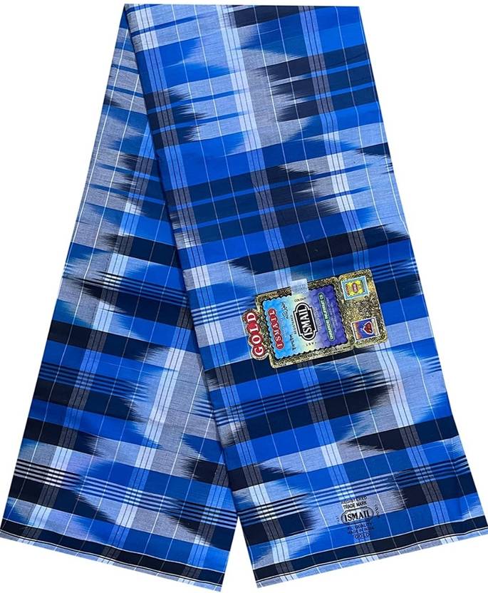 ISMAIL LUNGIES Checkered Blue Lungi Price in India - Buy ISMAIL LUNGIES ...