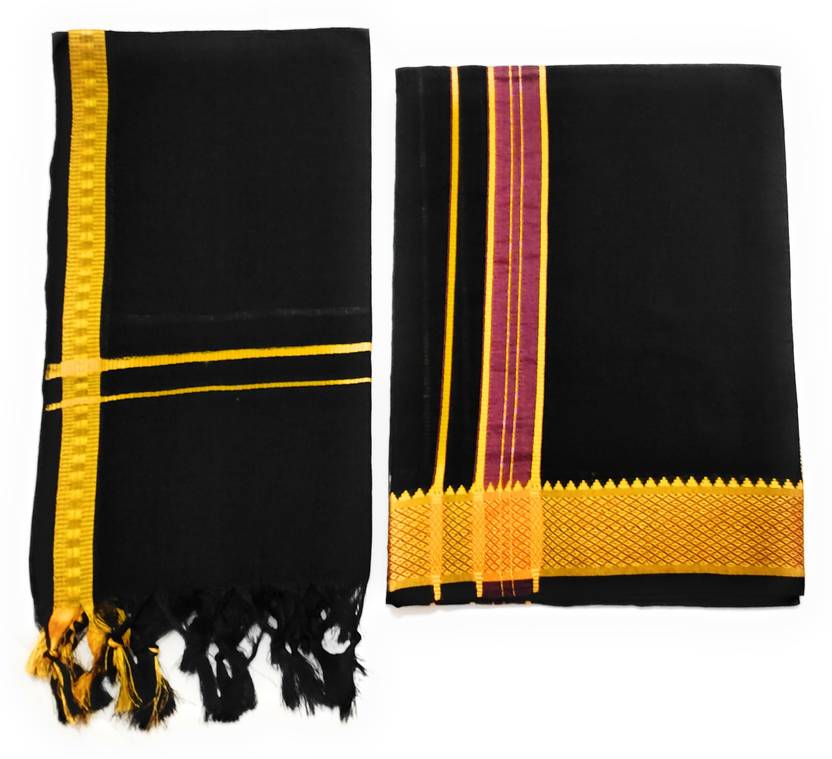 shershaan Solid Black Lungi Price in India - Buy shershaan Solid Black ...