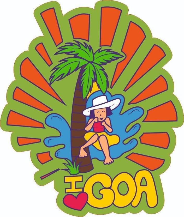 Skywalk India Souvenir Wooden MDF Goa Fridge Magnet (Multi-Color ...
