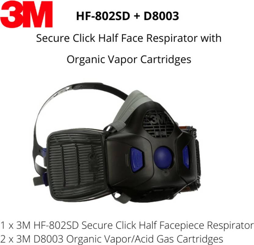 3M 3M Secure Click Half Facepiece Respirator with Organic Vapor/Acid ...