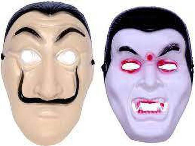 yubirth Solid Money Heist & Face Devil Mask Party Mask (Multicolor ...