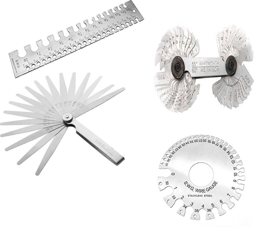 STAR TOOLLS Screw Pitch Gauge, Feeler Gauge, Wire Gauge & Rectangular ...
