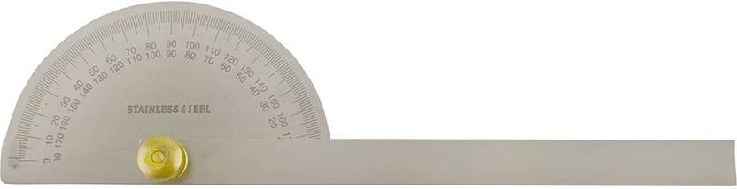 Azlaan Rectangular 0-180 Degree Protractor Measure Ruler Stainless ...