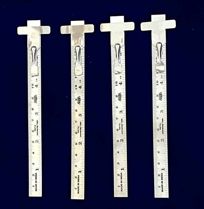 Shyam Sarowar Stainless Steel Scale/Ruler (15 cm / 6 inch) Measuring ...