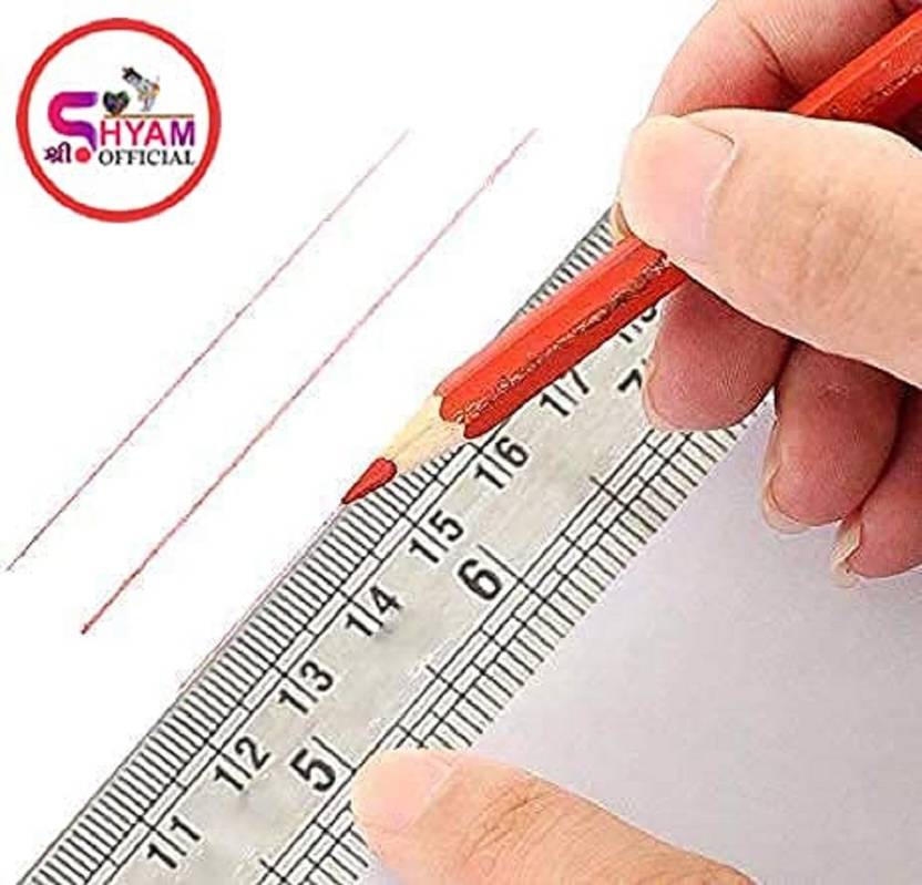 Pinak Steel Scale/Ruler 1 Foot (30 cm/ 12") for student, Office use Etc ...