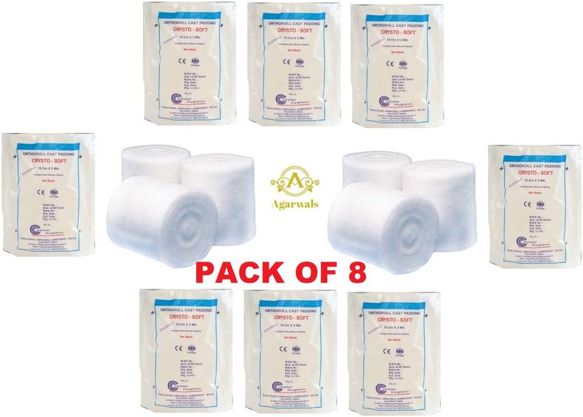 Agarwals Crystal Hygiene Crysto Soft Orthoroll Cast Padding 15CM * 3MTR ...