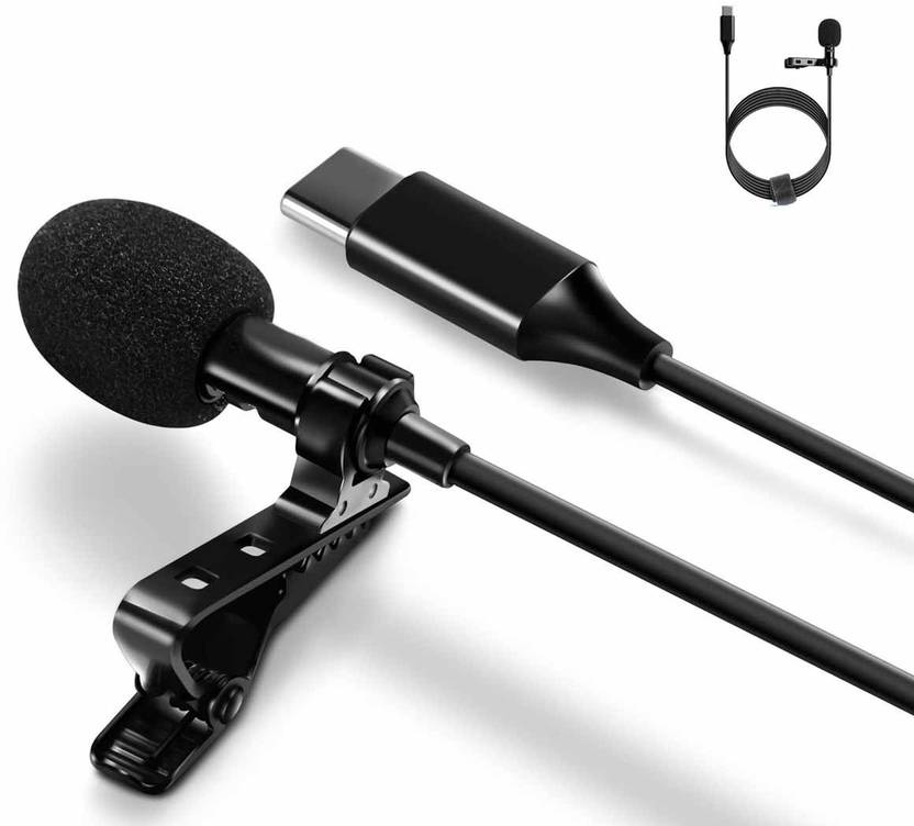 AMUSING Type C Collar mic for mobile,YouTube Vlogging Sound Recording ...