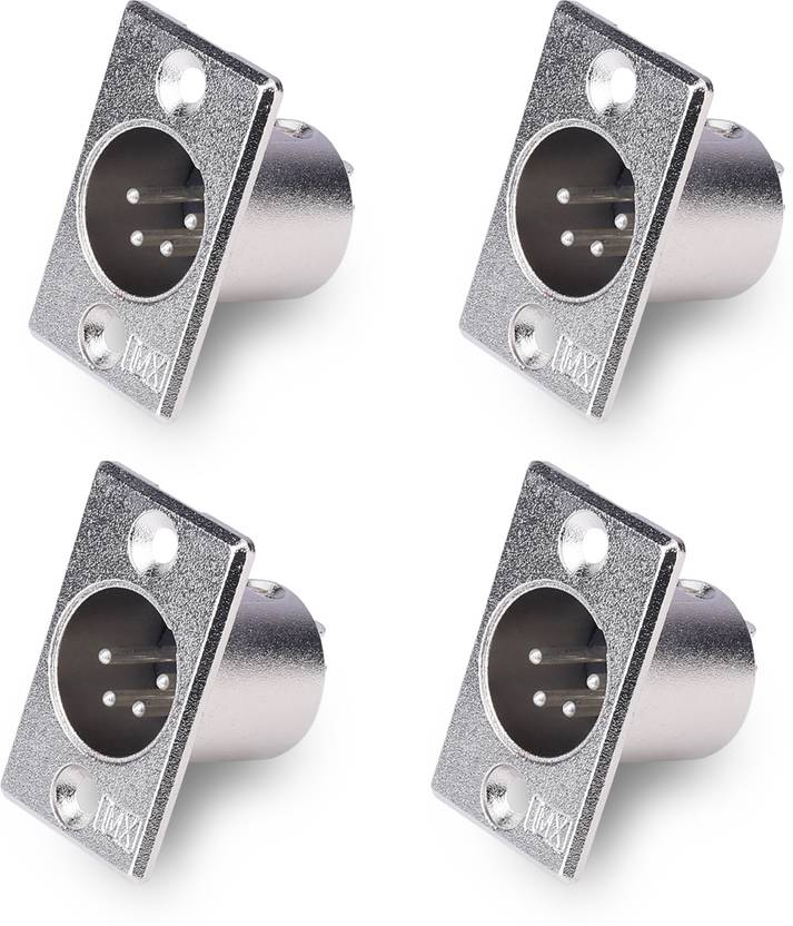 MX 4 Pin Mic Male Connector Panel Mntg MX1887 (Pack of 4) Microphone ...