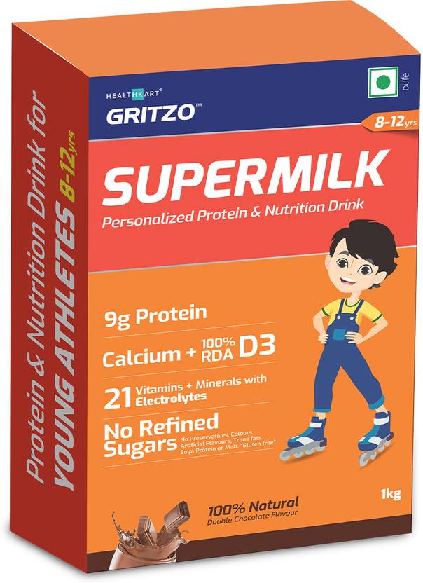 Gritzo SuperMilk 8-12y (Young Athletes) Kids Growth Nutrition Health ...
