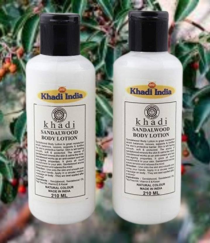 Shresth Khadi Natural Herbal Sandalwood Body Lotion/Moisturizer (Pack of 2X210 ml) - Price in ...