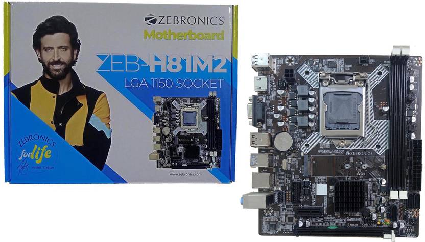 ZEBRONICS ZEB-H81M2 with PCIE M.2 / NVMe Slot (LGA 1150 Socket ...