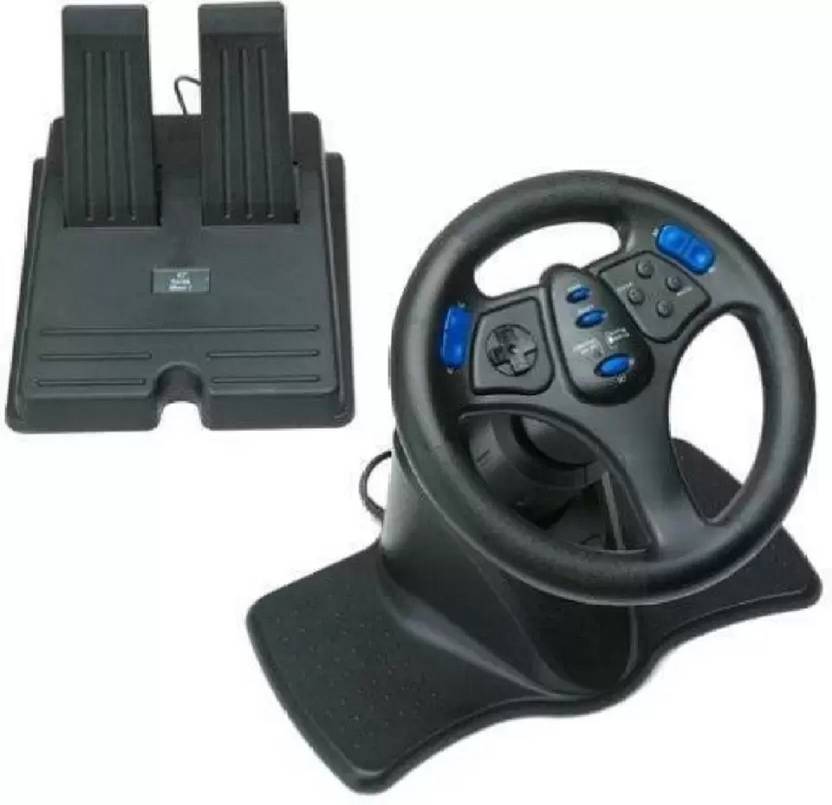 Clubics Racing Wheel - V3 Steering Wheel and Pedals Set (Black, For PC ...