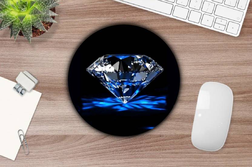 SANNU CREATION Diamond Shape HD Round Mouse Pad For Laptop/Desktop ...