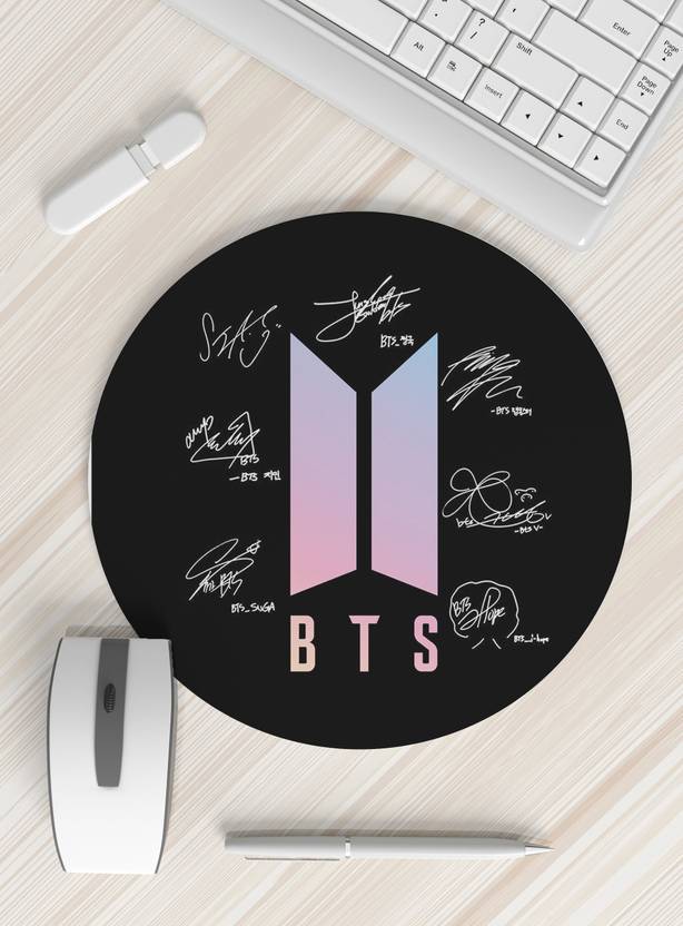 NH10 DESIGNS BTS LOGO BTS ARMY Printed Round Gaming Mousepad For Laptop ...