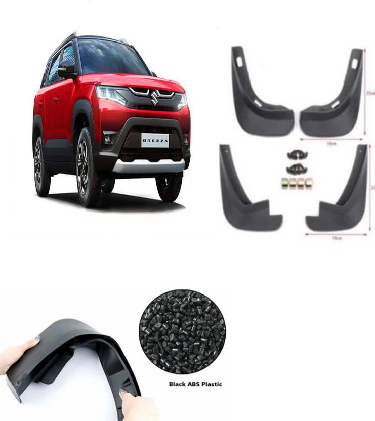guruji system Front Mud Guard, Rear Mud Guard For Maruti Brezza NA ...
