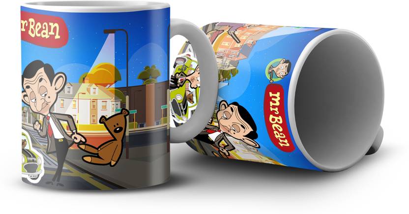 Larkya Cartoon White Ceramic Collection- Mr. Bean Animated Ceramic ...