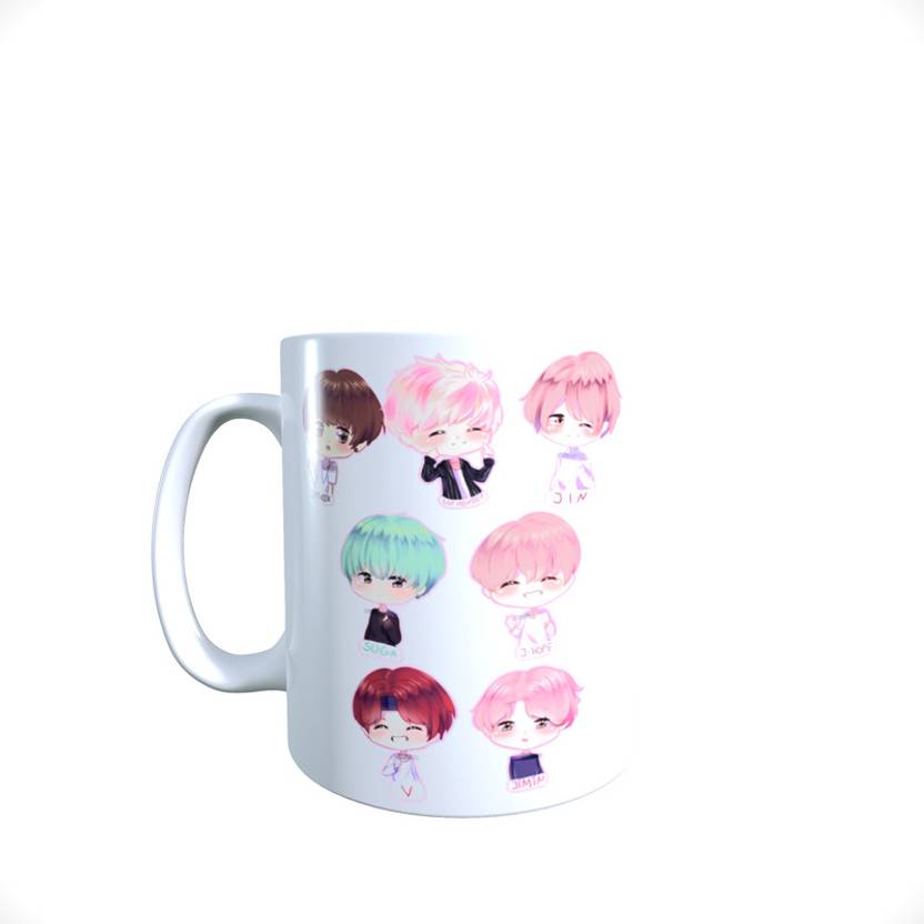 MUGSIP Cup Bts cartoon Bts Army Bts Signature V Suga J Hope Jungkook ...