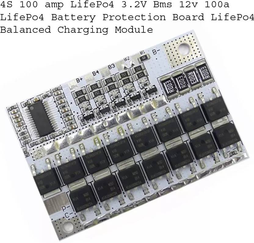 electrolight 4S 100 amp LifePo4 3.2V BMS Battery Protection Board ...
