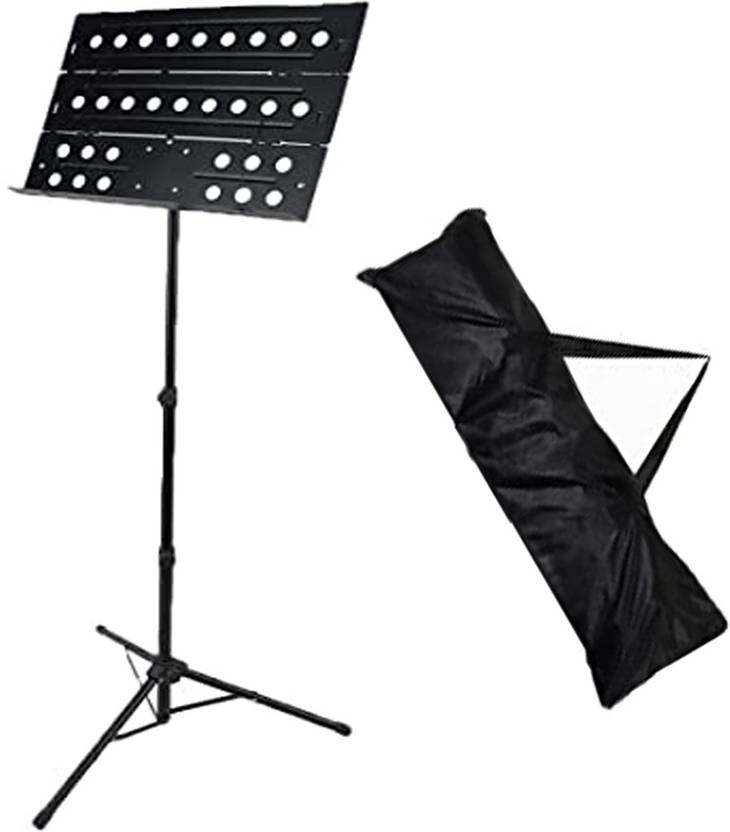 TechBlaze Musical Sheet Notation Stand 3 Fold Black Metal Music Stand ...